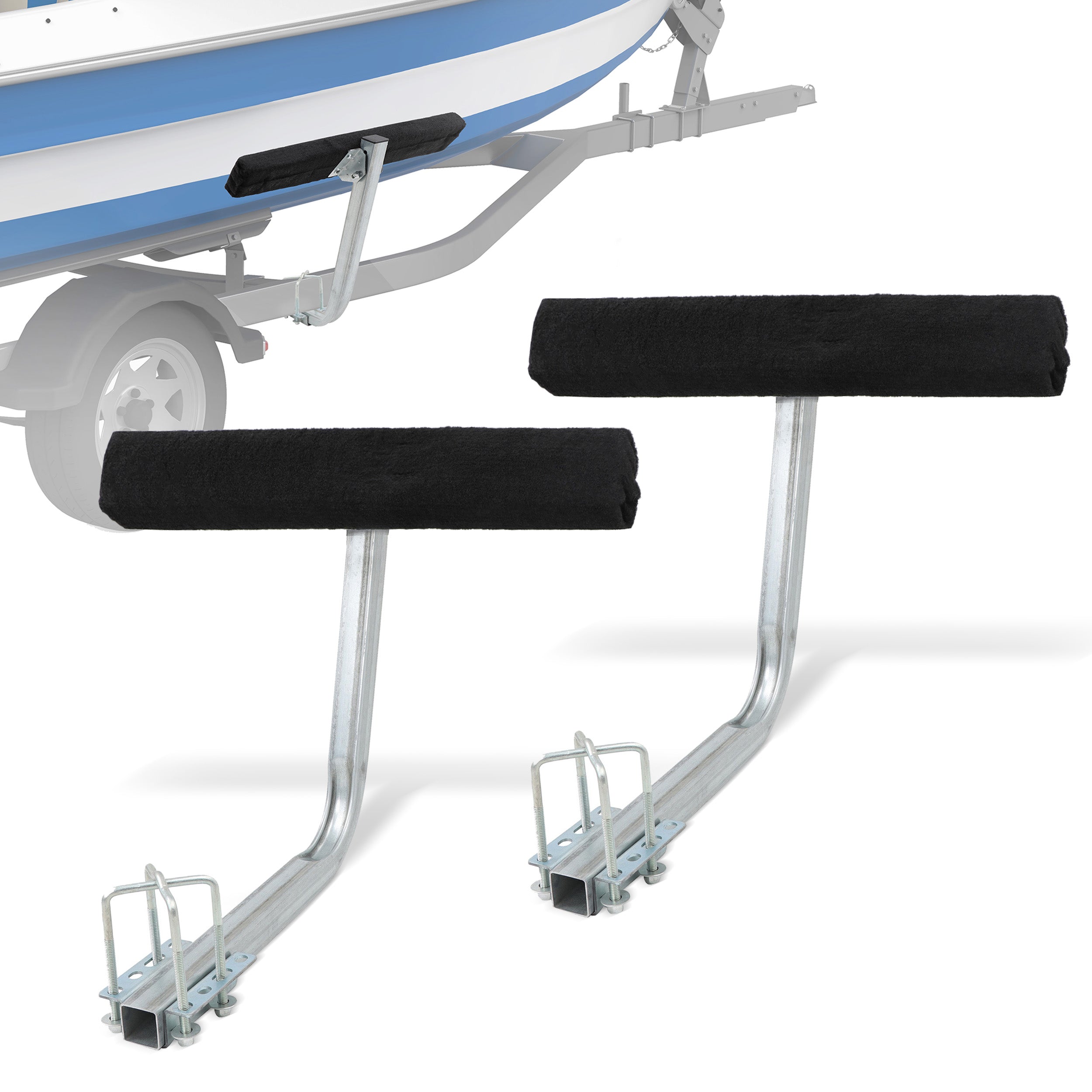 24in Carpeted Boat Trailer Guide Board Bunks with Frames and Hardware ...